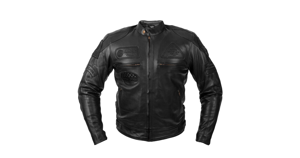 Herren Leder Motorradjacke W-TEC Urban Noir - inSPORTline
