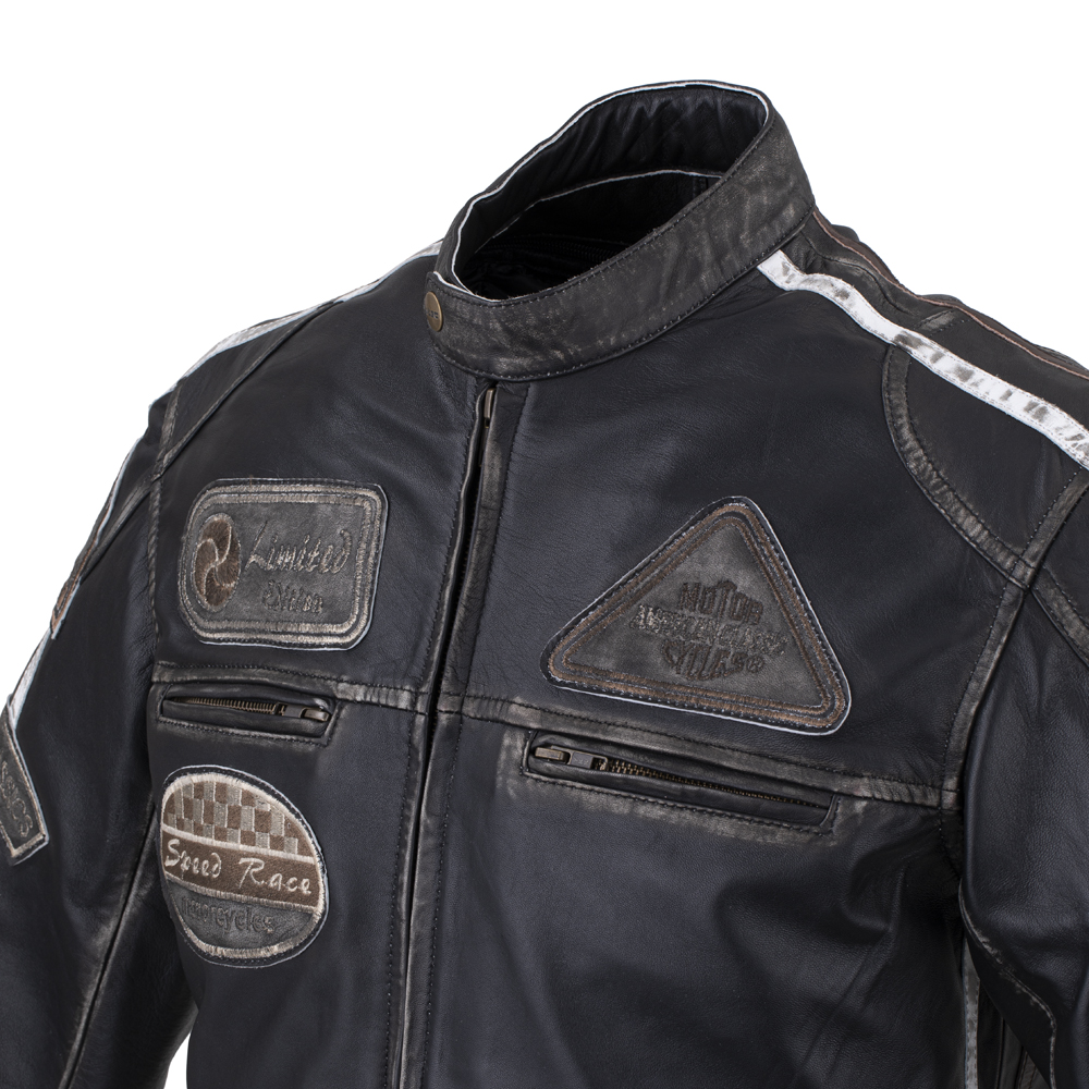 W-TEC Sheawen Vintage Herren Leder Motorradjacke - inSPORTline