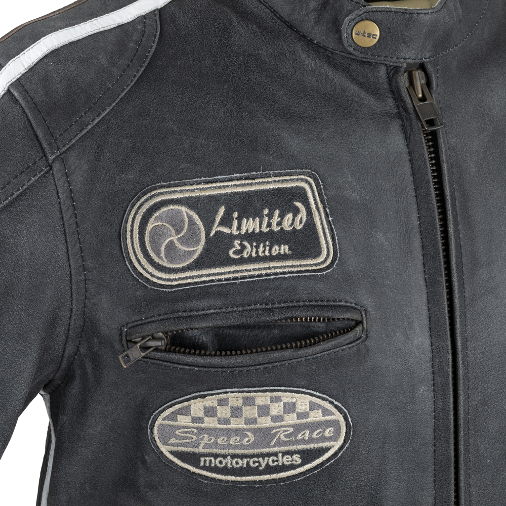 Herren Motorradjacke aus Leder W-TEC Dark Vintage - inSPORTline