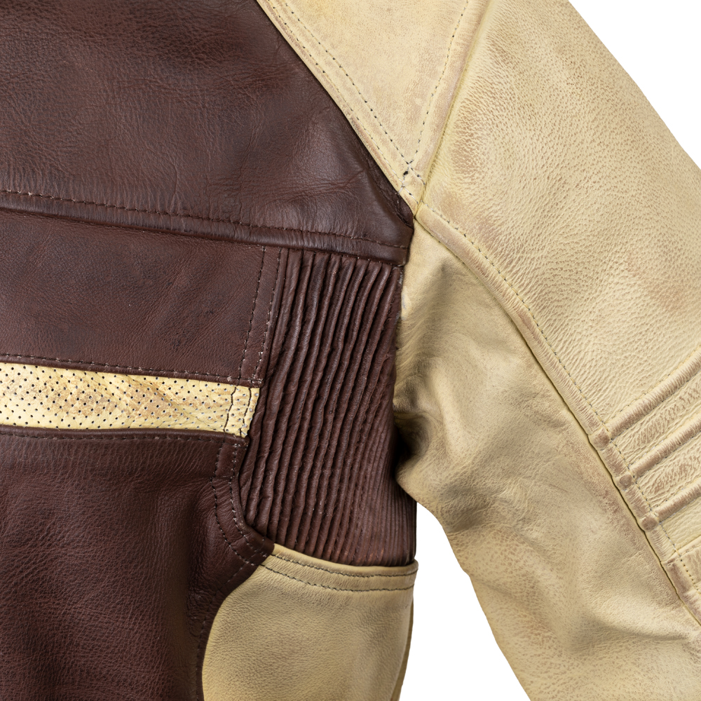 W-TEC Retro Herren-Motorradjacke aus Leder - inSPORTline