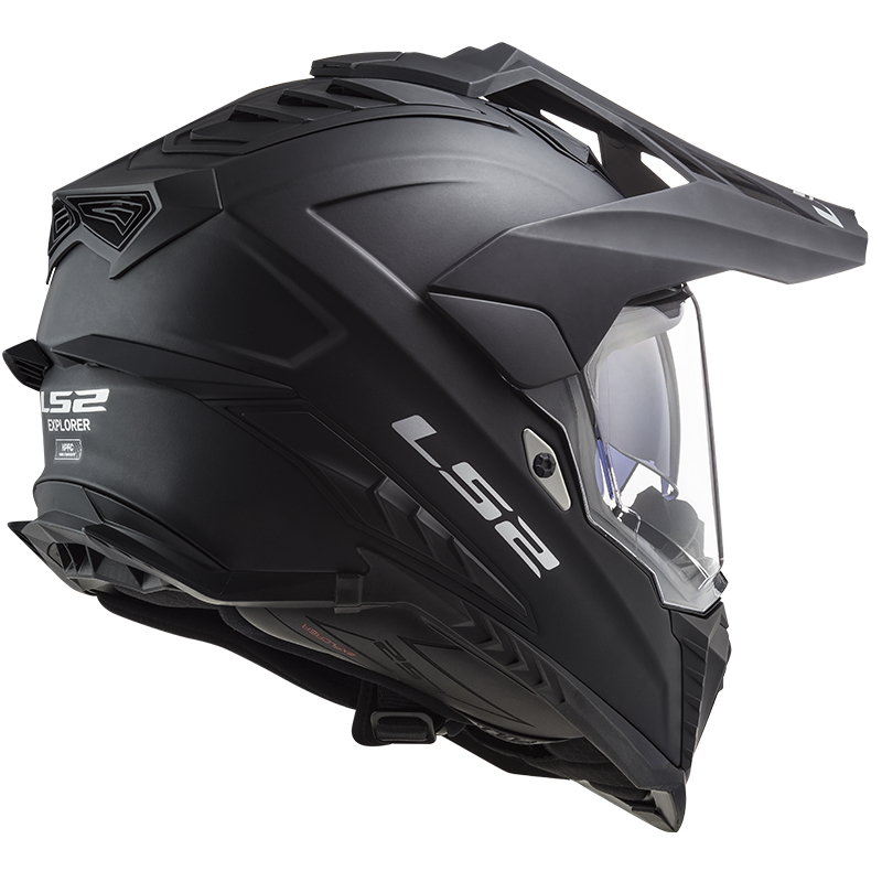 LS2 Explorer Solid MX701 Enduro Helm - Matt Schwarz - inSPORTline