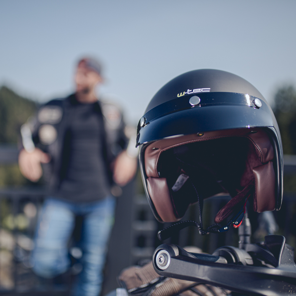 W-TEC YM-629 Motorradhelm mit Ageless Brille - mattschwarz - inSPORTline
