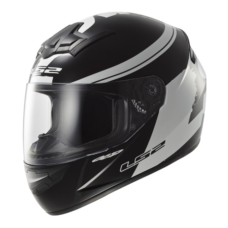 LS2 Rookie Fluo Black-White Motorradhelm - inSPORTline